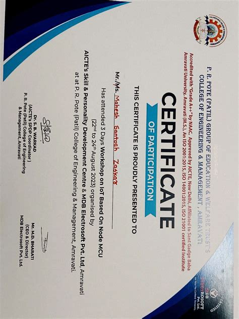 Mahesh Zaskar On Linkedin This Workshop Based On Aurdino And Iot