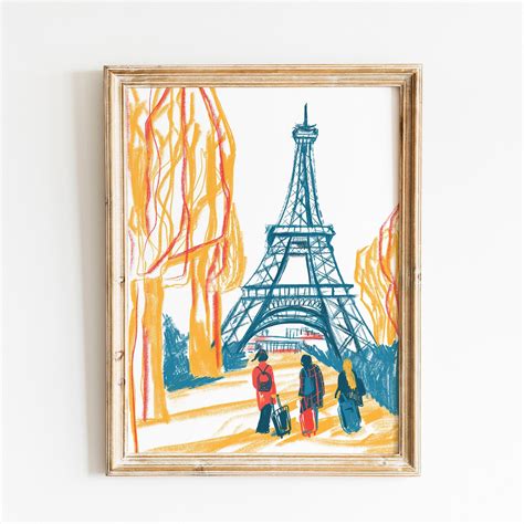 Eiffel Tower Artworkprint Eiffel Towereiffel Tower Etsy
