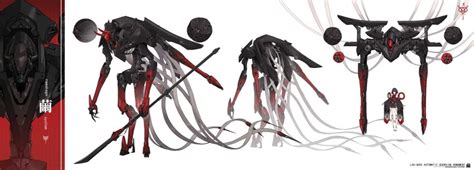 Terras Original Absurdres Highres 1girl Android Barefoot Black