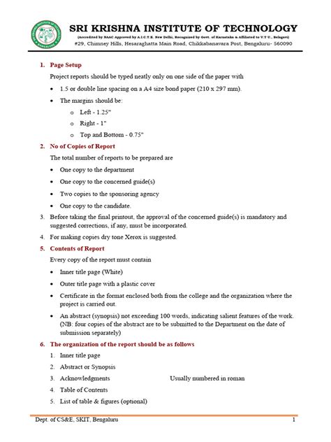 Vtu Project Report Guidelines Pdf Thesis Engineering