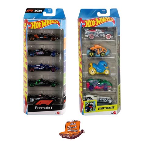 Hot Wheels 5 Pack 2x F1 Street Beasts Mini Diecast