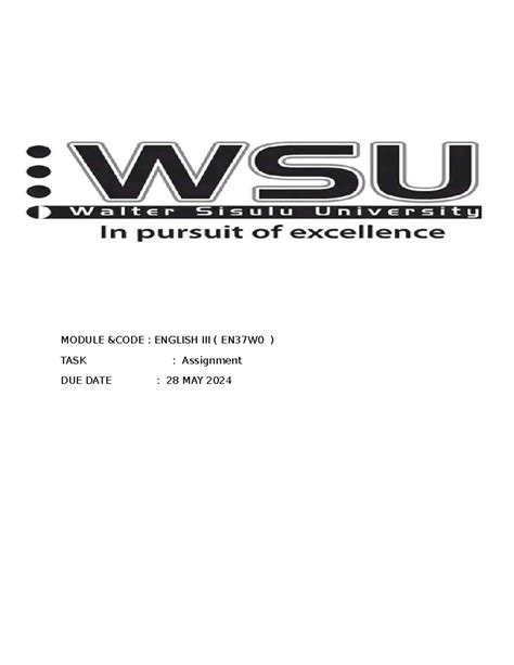 Upload The Assignemnts Focuses On Module Andcode English Iii