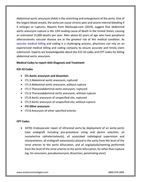 Ppt Medical Codes To Report Abdominal Aortic Aneurysm Aaa Ed Powerpoint Presentation Id
