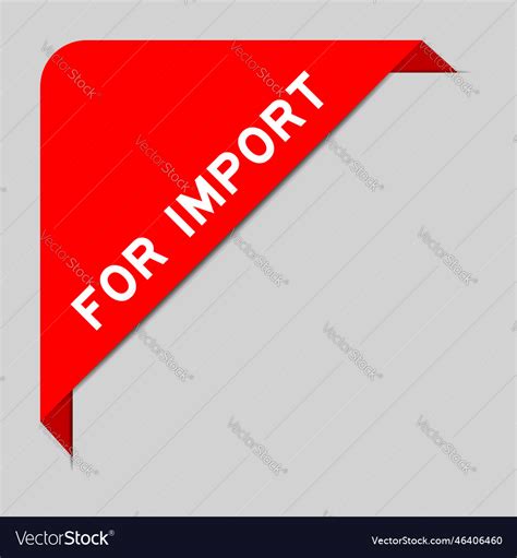 Red Color Of Corner Label Banner With Word Vector Image