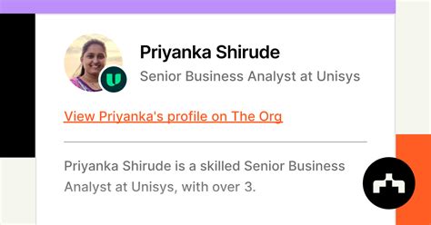 Priyanka Shirude Senior Business Analyst At Unisys The Org