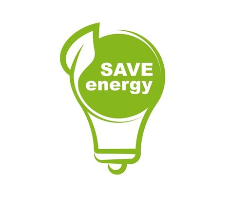Premium Vector Save Energy Symbol Light Bulb With Green Leaf Eco