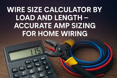 Wire Size Calculator By Load And Length Accurate Amp Sizing For Home Wiring Electrical