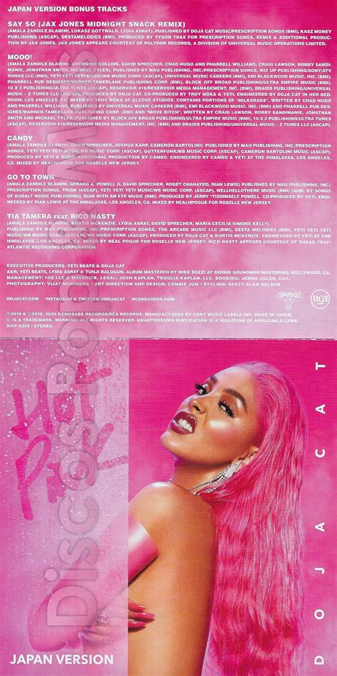 Discos Pop And Mas Doja Cat Hot Pink Japan Version