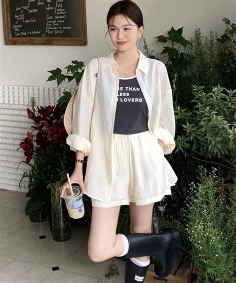 모니카 투피스 세트 시스루셔츠 팬츠 에이블리