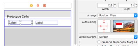 Xcode Two Labels Horizontally In Tableview Stack Overflow
