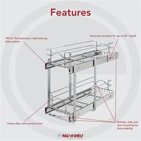 Rev A Shelf Tier Wire Pull Out Cabinet Drawer Basket Artofit