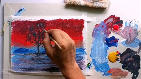 สีอะคริลิก Acrylic บนกระดาษลัง Recycled Paper Youtube