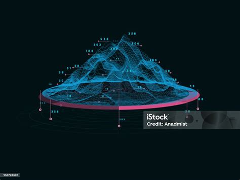 큰 데이터 3d 방사형 시각화를 추상화 합니다 금융 정보 복잡성입니다 비즈니스 분석 표현입니다 벡터에 대한 스톡 벡터 아트 및 기타 이미지 Istock