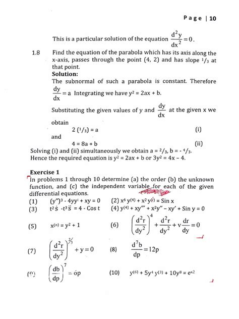 Ode Exercise 1 Pdf Equations Ordinary Differential Equation Ode Exercise 1 Pdf Equations Ordinary Differential Equation