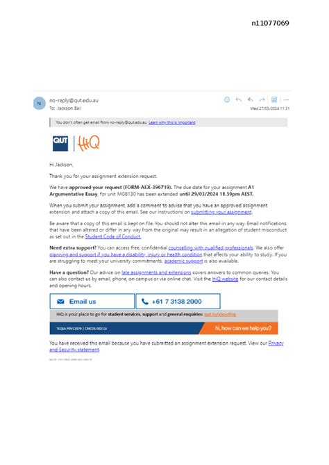 Mgb130 A1 Jackson Ball N11077069 Mgb Assessment One Coverpage Who Is Your Tutor Bryan Roach