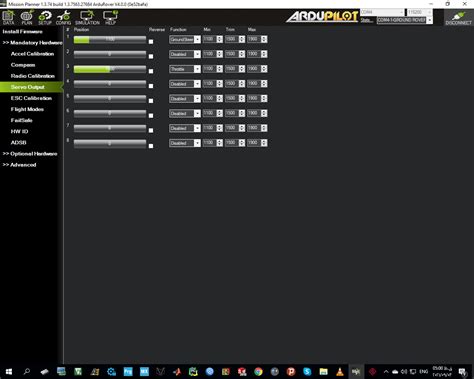servo output has no reflect to throttle movements while vehicle is