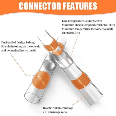 Marine Grade Wire Splice 150 Pcs Solder Seal Wire Connectors Heat