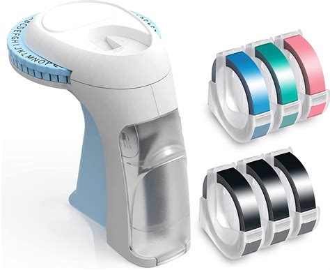 Omega S 3d Embossing Label Maker Machine With Tapes With 6 Rolls Emboss Tapes