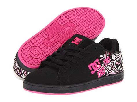 Dc Pixie Paisley W Black Pink Swag Shoes Dc Shoes Women Funky Shoes