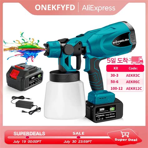 800ml 전기 스프레이 건 무선 페인트 분무기 자동 가구 스틸 코팅 에어 브러시 마키타 18v 배터리 호환 무선 스프레이 건 에어 브러시 건전지 미포함