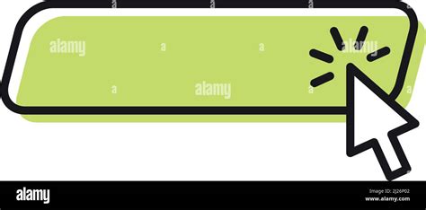 Action Button Click Here Element With Pointing Arrow Cursor Stock Vector Image And Art Alamy