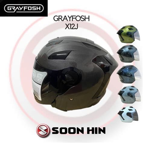 Ready Stock Grayfosh Helmet Xdot Raincoat Shopee Malaysia
