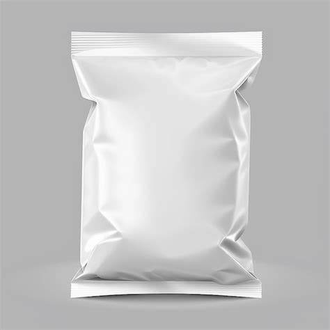 Premium Photo Plastic Bags Foil Chips Packet Mockup Generative Ai