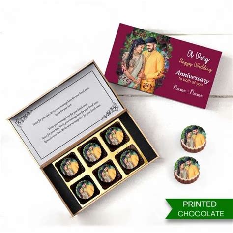 Photo Printed Box With Appealing Design And Names Printed Chocolates At