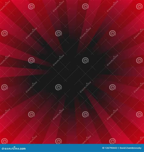 Dark Red Abstract Ray Background Vector Design With Radial Striped Rays Stock Vector