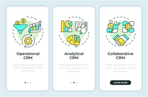 Crm System Types Blue Onboarding Mobile App Screen
