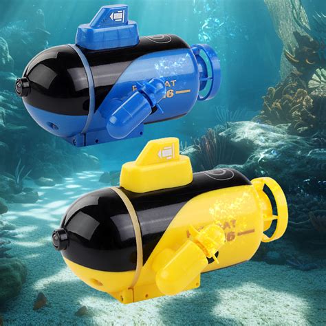 Mini Submarine Remote Control Small Nuclear Submarine Ship Model Fish Tank Submersible Electric