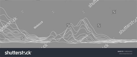 Wavy Curve Line Concept Minimal Skyline Stock Vector Royalty Free