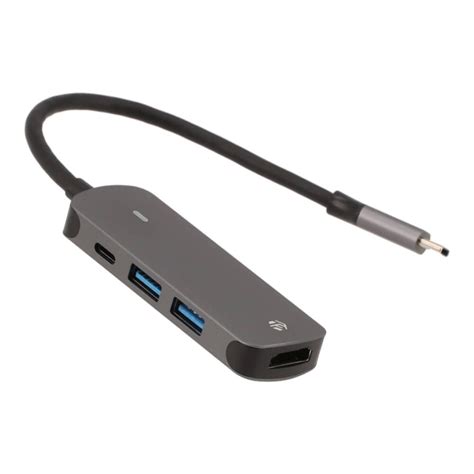 TECHPRO In USB Type C Hub Multifunction Converter Grey Education Studio