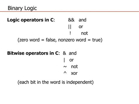 PPT Binary Logic Review PowerPoint Presentation Free Download ID