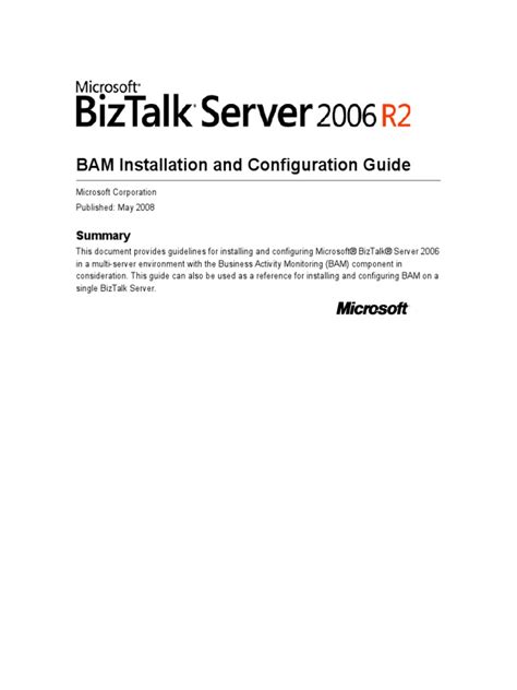 Bam Installation And Configuration Guide Pdf Microsoft Sql Server Web Server