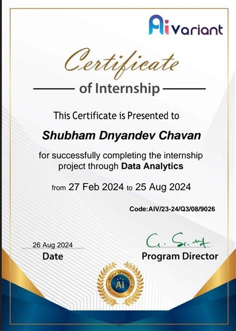 Internship Dataanalytics Learning Growth Aivariant Careerjourney