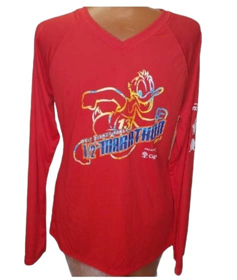 Champion Walt Disney World Med Marathon 2015 V Neck T Gem