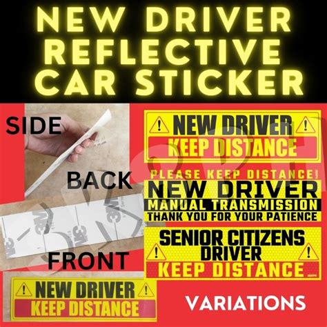 M New Driver Reflective Car Sticker Shopee Philippines