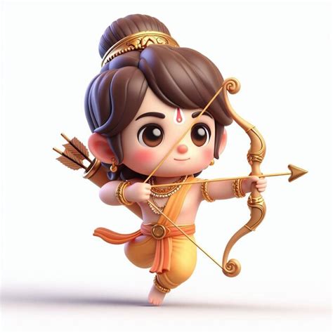 Premium Photo Cute Ram With Bow And Arrow
