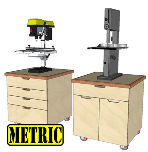 Mobile Tool Cart Metric Plans For Your Workshop