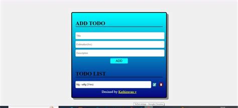 Webdevelopment Reactjs Javascript Todolist Codewithkathiravan Kathiravan Vittobha