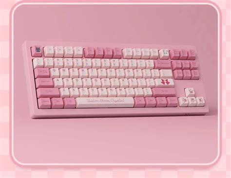 Sailor Moon Keyboard Bluetooth Wireless Gaming 87 Keys Pink 3 Mode Keyboard Anime Keyboard