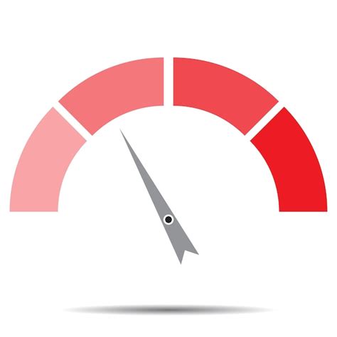 premium vector indicator red with pointer needle index and pointer