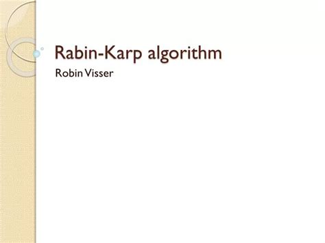 PPT Rabin Karp Algorithm PowerPoint Presentation Free Download ID 2483620