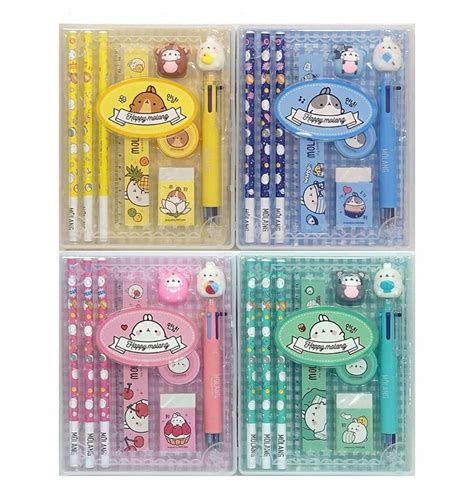 몰랑 학용품 세트 연필 지우개 자 볼펜 필기 도구 필통 유치원생일선물 문구용품 연필세트 학용품선물세트 티몬