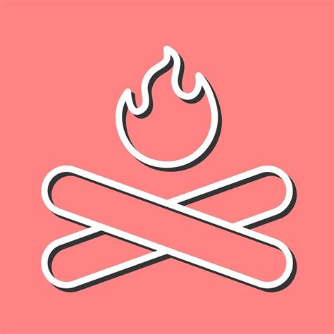 Camp Fire Vector Icon 41353623 Vector Art At Vecteezy