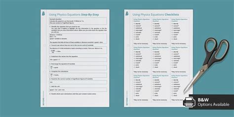 Step By Step Guide To Using Physics Equations Teacher Made