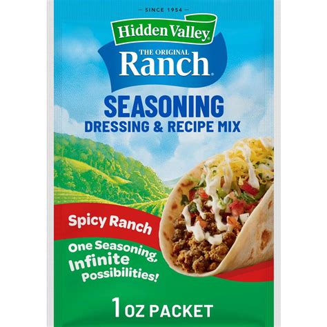 Hidden Valley Spicy Ranch Salad Dressing And Seasoning Mix Packet 1