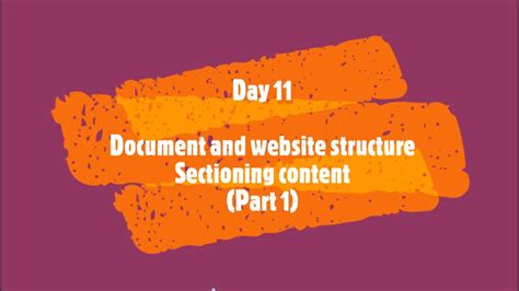 Html Tutorial Marathi Day 11 Document And Website Structure Part 1 Youtube
