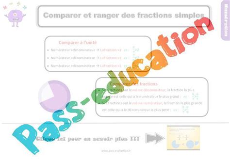 Comparer Et Ranger Des Fractions Simples Au Cm2 Evaluation Et Bilan Avec Le Corrigé Cycle 3